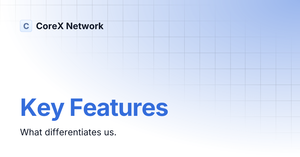 Key Features | CoreX Network